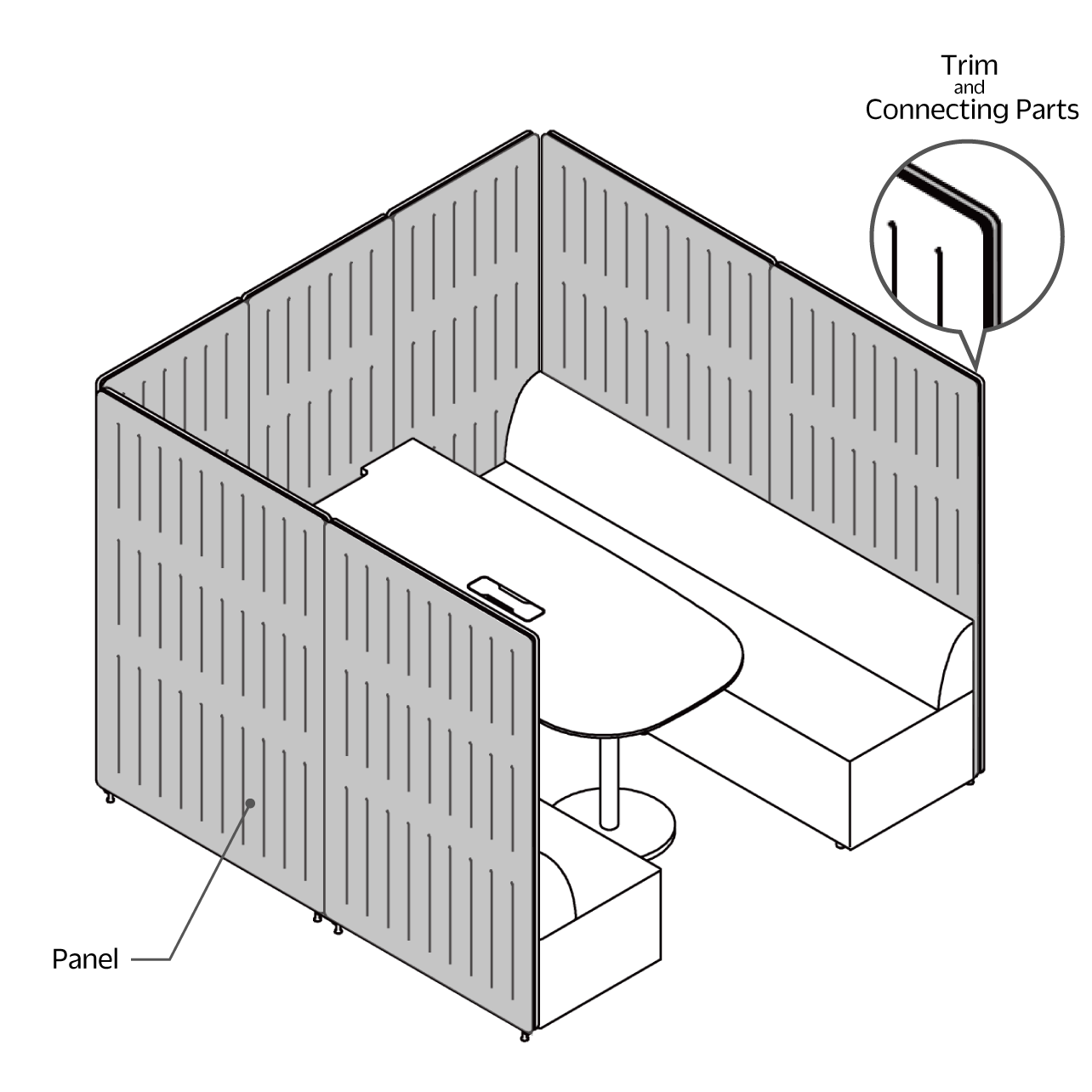 Muffle Plus Modular Work Booth System | Okamura