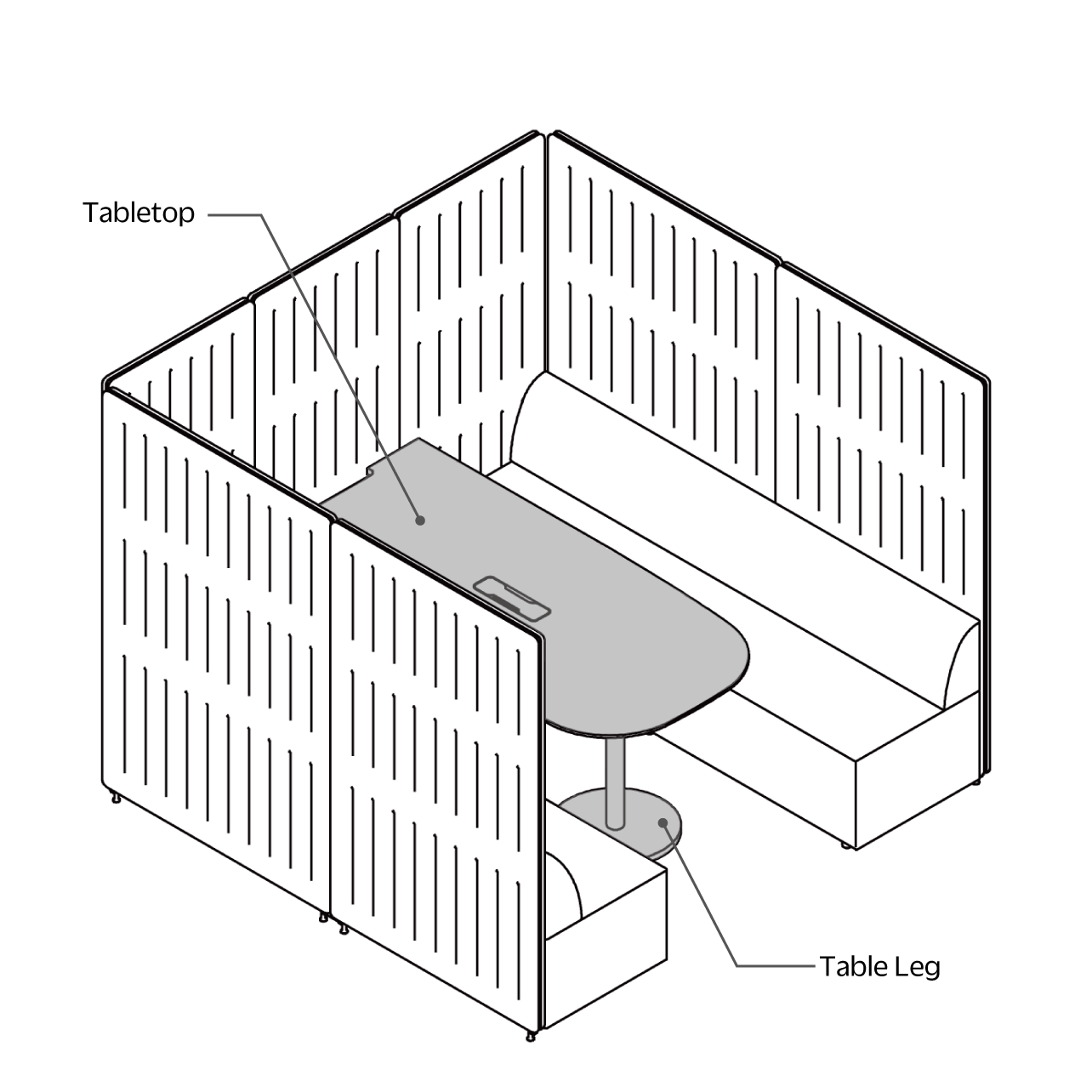 Muffle Plus Modular Work Booth System | Okamura