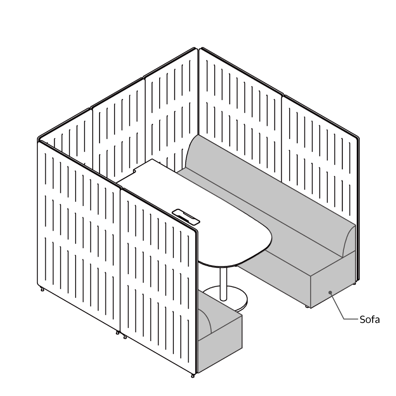 Muffle Plus Modular Work Booth System | Okamura